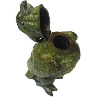 Cold Painted Parrot Inkwell | Green & Stone of Chelsea